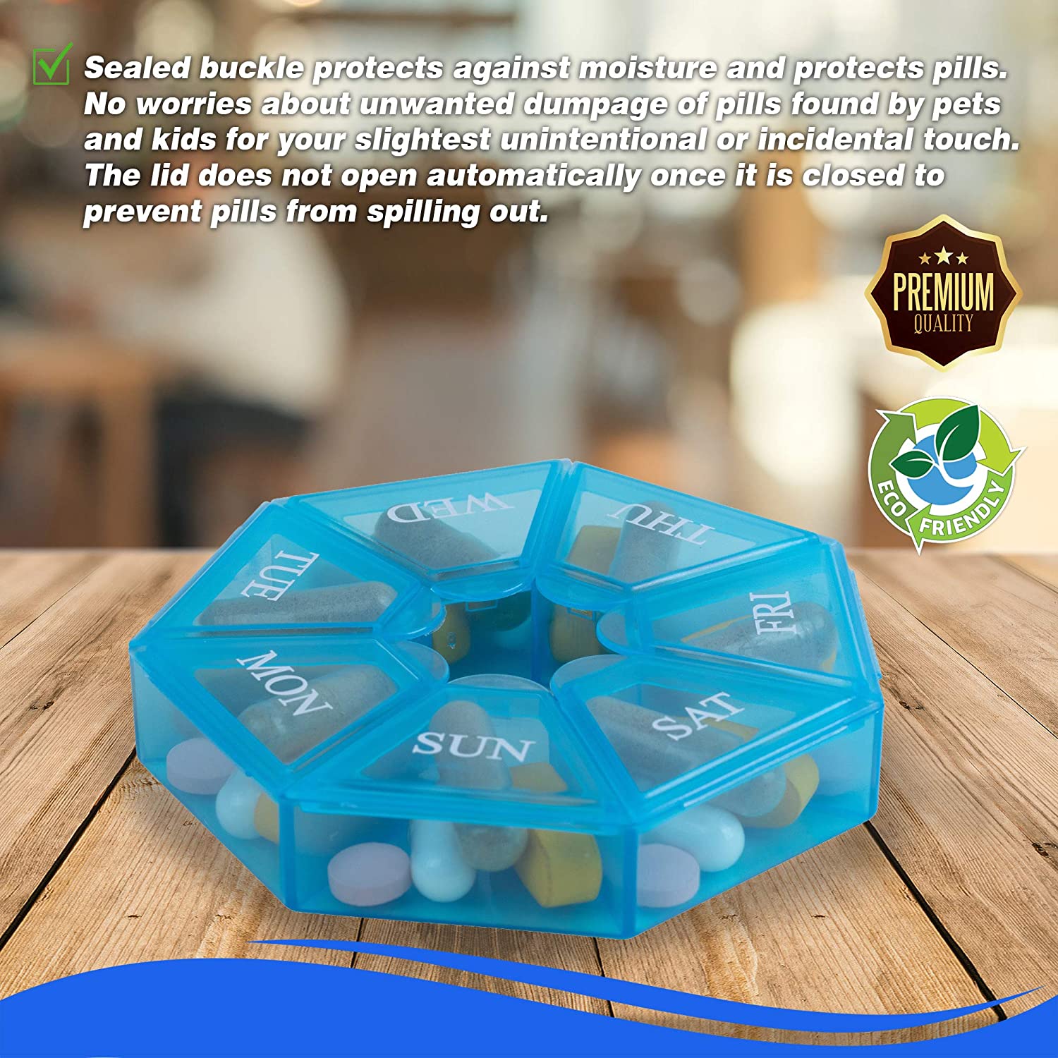 Extra Large Round Weekly Medicine Pill Organizer Holder - Buy monthly ...